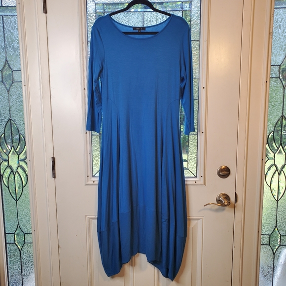 Comfy USA | Dresses | Comfy Usa Cerulean Blue Dress | Poshmark